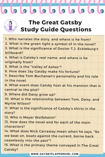 The Great Gatsby Study Guide For Students: Better Than Cliff Notes